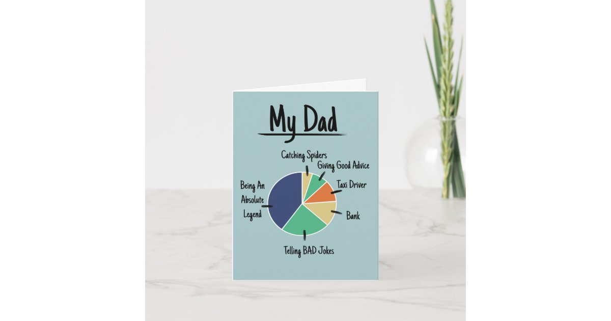 My Dad- Pie Chart Father's Day Card | Zazzle.co.nz