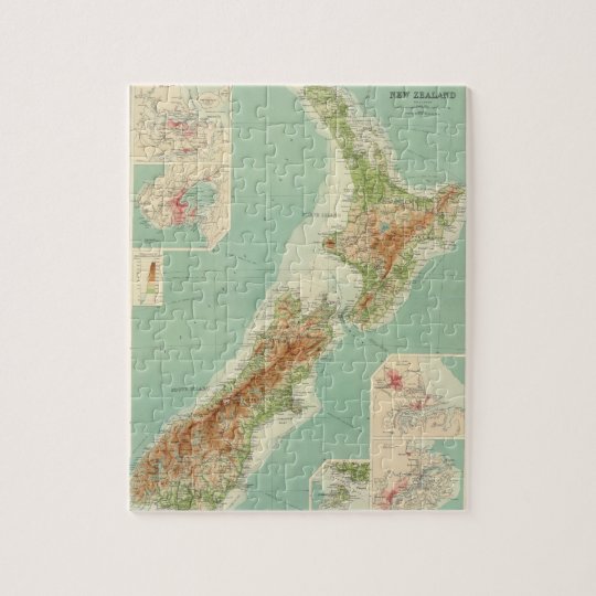 New Zealand Atlas Map Jigsaw Puzzle | Zazzle.co.nz