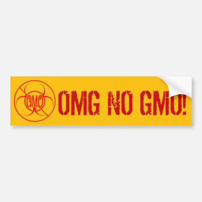 No GMO Bumper Sticker Biohazard NO GMO Sticker | Zazzle.co.nz
