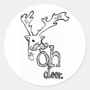 Hipster Deer Stickers | Zazzle NZ