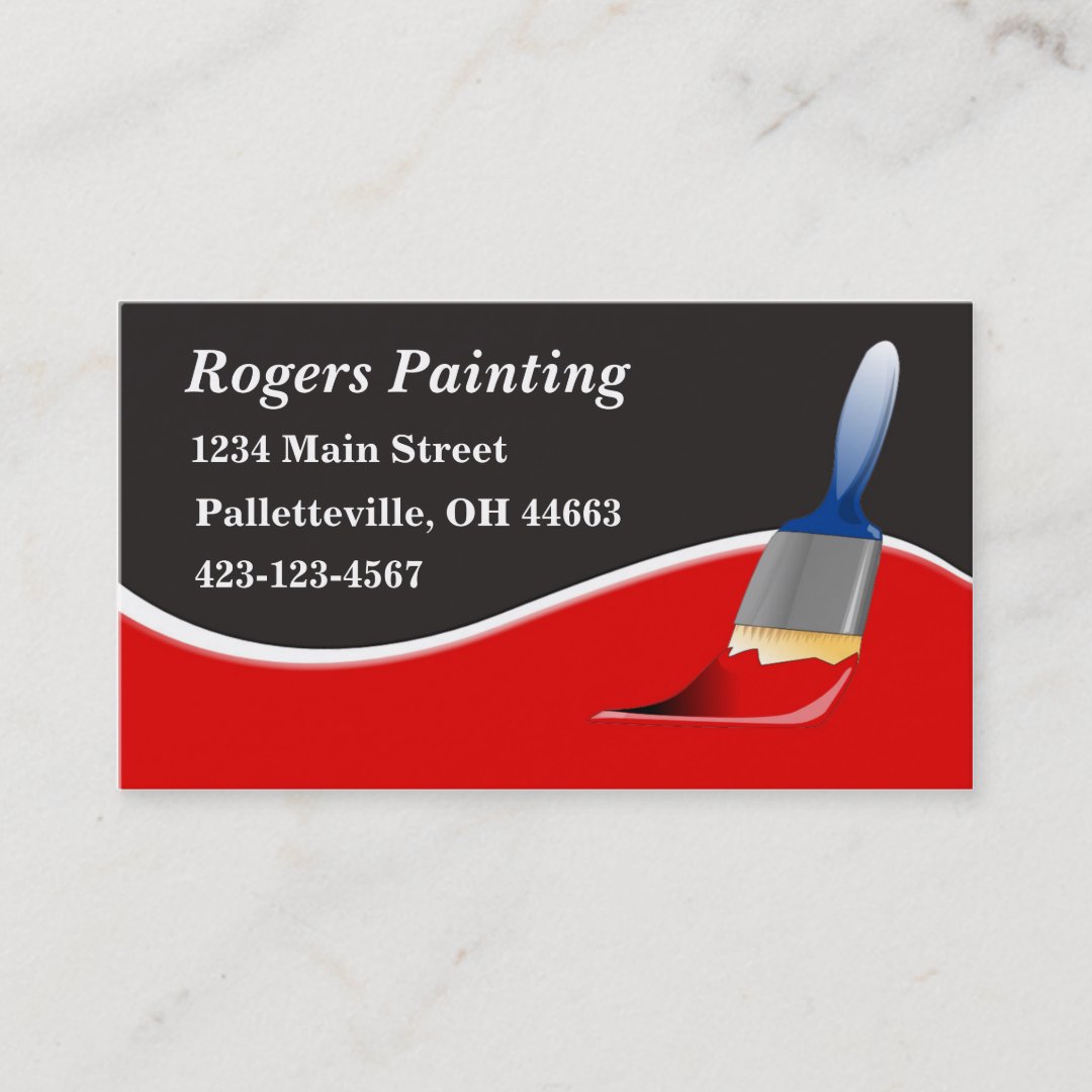 Painters Business Card | Zazzle.co.nz