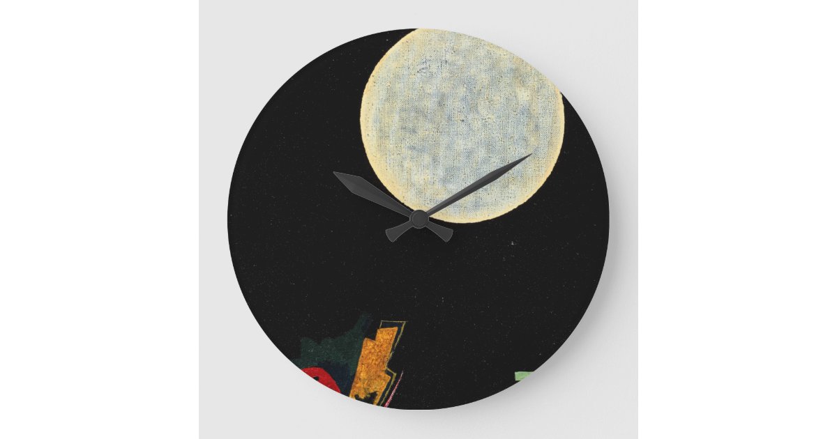 Painting at night by Wassily Kandinsky Large Clock | Zazzle.co.nz