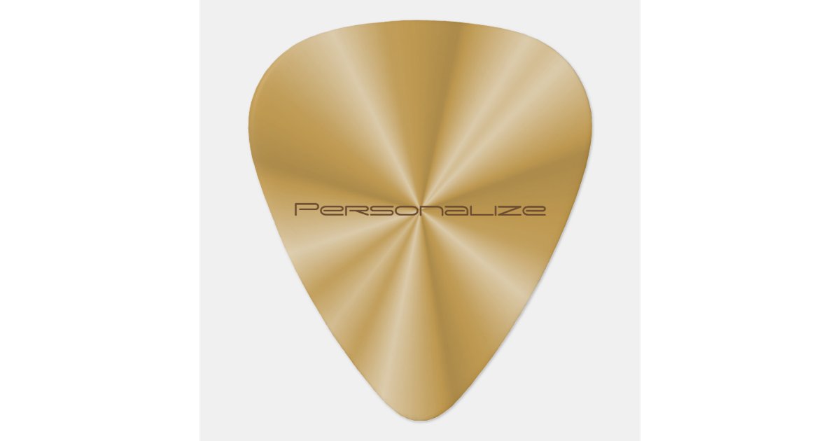 Personalise Gold Metallic Print Plectrum | Zazzle.co.nz