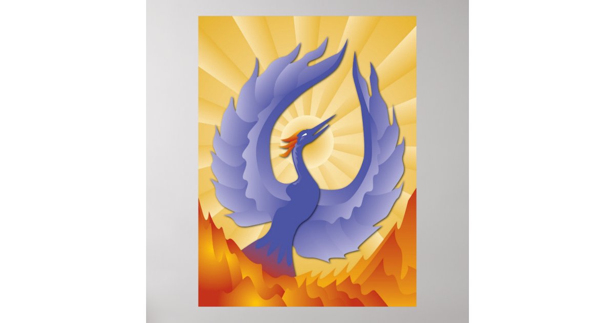 Phoenix Rising Poster | Zazzle.co.nz