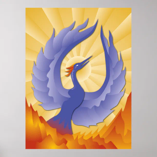 Phoenix Rising Poster | Zazzle.co.nz