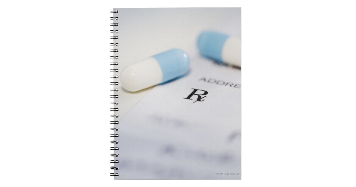 Pills on written prescription spiral notebook | Zazzle.co.nz