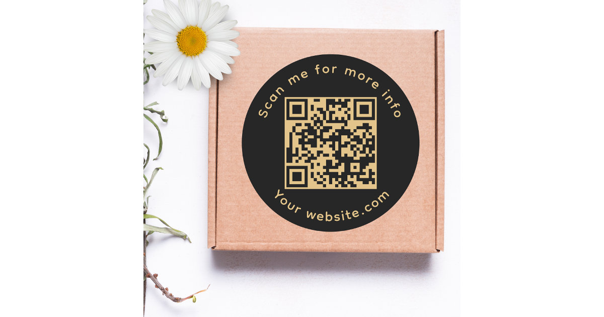 QR Code Scan Me For More Info Classic Round Sticker | Zazzle.co.nz