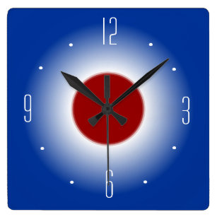 Red White Blue Wall Clocks | Zazzle.co.nz