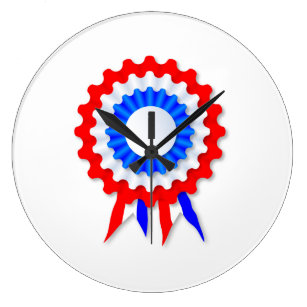Red White Blue Wall Clocks | Zazzle.co.nz