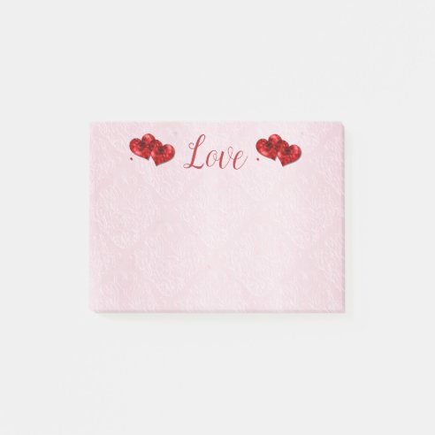 Heart Shaped Post-it® Notes - Sticky Notes | Zazzle NZ