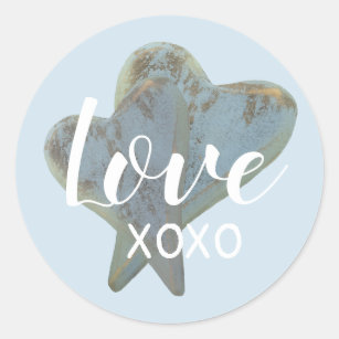 Blue Love Kiss Stickers | Zazzle NZ