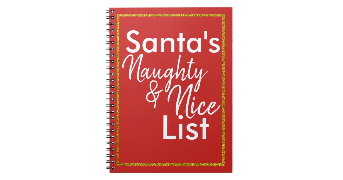 Santa's Naughty & Nice Journal | Zazzle.co.nz