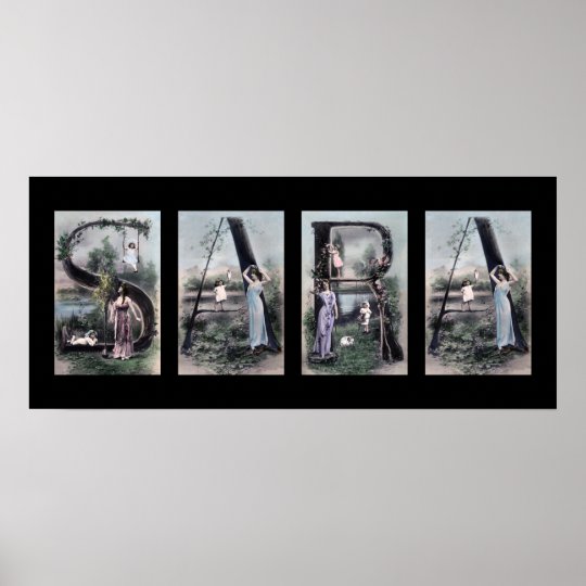 SARA Alphabet Letter Name Art Poster | Zazzle.co.nz
