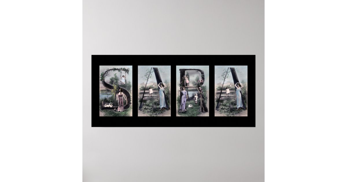 SARA Alphabet Letter Name Art Poster | Zazzle.co.nz