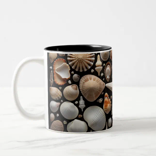 Sea Shells Knolling Two-Tone Coffee Mug | Zazzle.co.nz