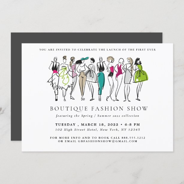 Fashion Show Invitations | Zazzle NZ