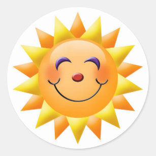 Happy Sun Faces Stickers | Zazzle NZ