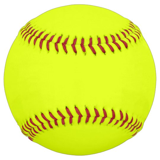 solid colour fluorescent yellow softball | Zazzle.co.nz