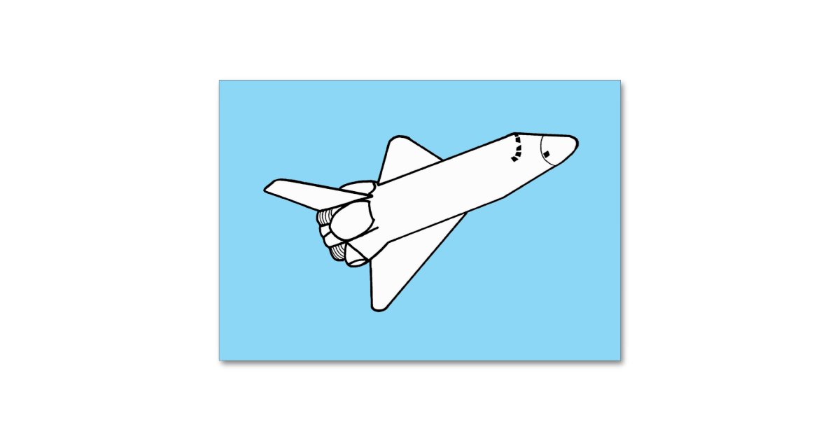 Space Shuttle Flying Reading Flashcards Table Number | Zazzle.co.nz