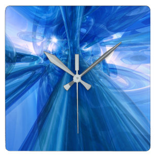 Abstract Painting Blue Wall Clocks | Zazzle.co.nz