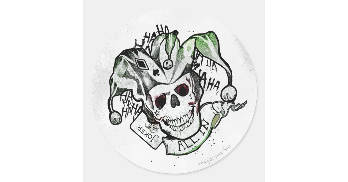 how to draw suicide squad joker skull