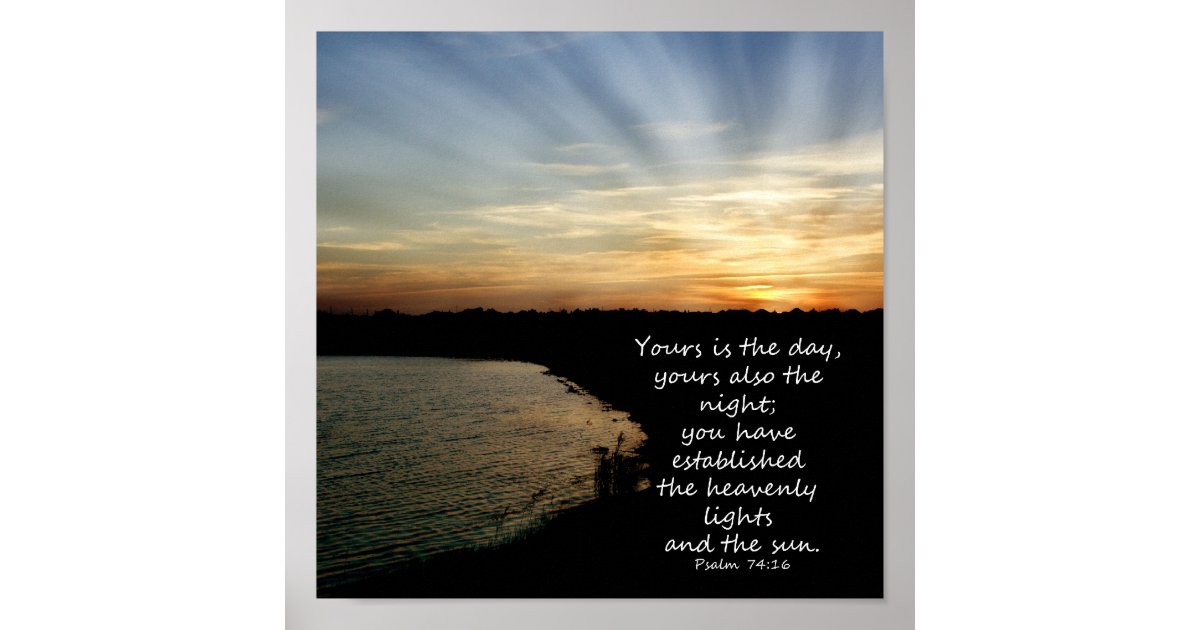 Sunset Bible Verse Poster | Zazzle.co.nz