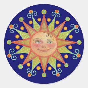 Happy Sun Faces Stickers | Zazzle NZ