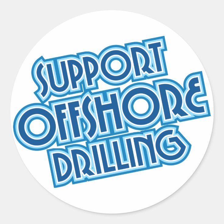 Support Offshore Drilling Classic Round Sticker | Zazzle.co.nz