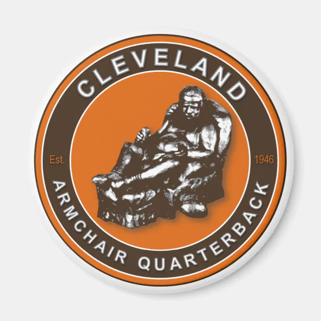 The Armchair QB Cleveland Football Magnet | Zazzle.co.nz