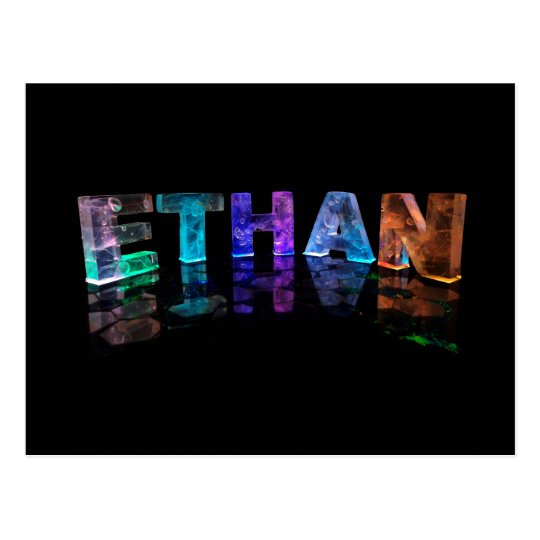The Name Ethan in 3D Lights (Photograph) Postcard | Zazzle.co.nz