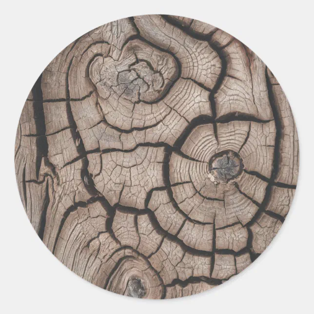 Trendy Wood Wooden Tree Logs Classic Round Sticker | Zazzle.co.nz