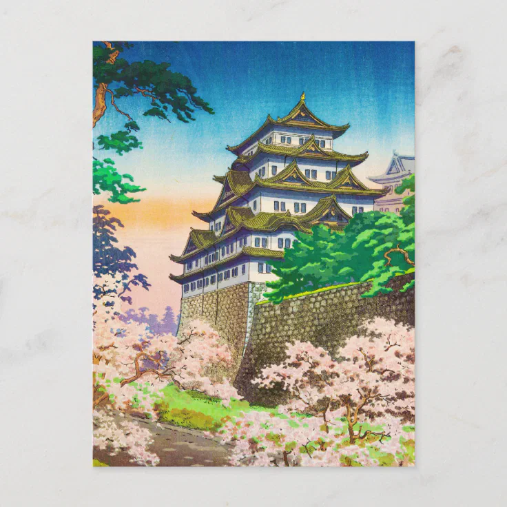 Tsuchiya Koitsu Nagoya Castle shin hanga scenery Postcard | Zazzle.co.nz