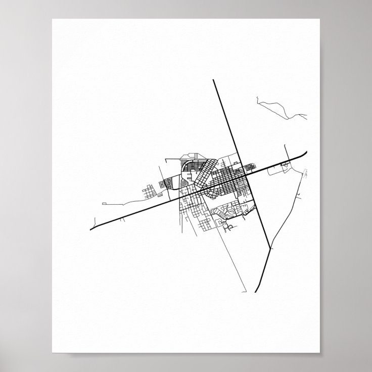 Tulum Mexico Map Black Line Modern Poster | Zazzle.co.nz