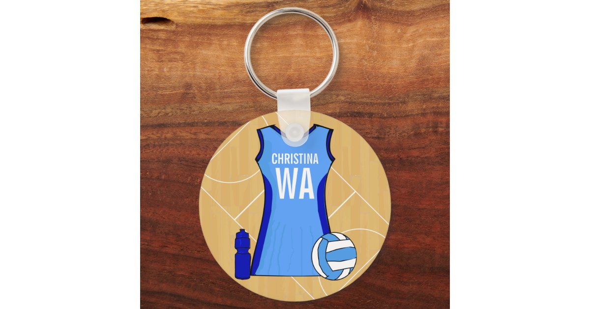 Unique Customisabe Netball keyring | Zazzle.co.nz