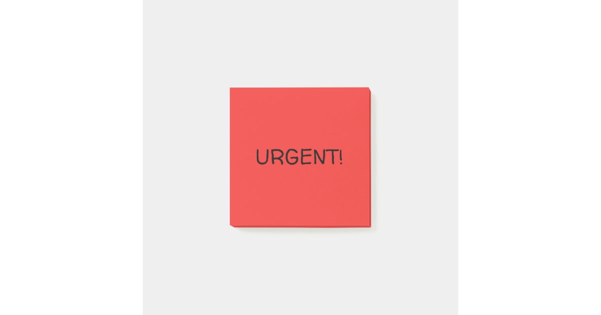 Urgent! Post-it Notes | Zazzle.co.nz
