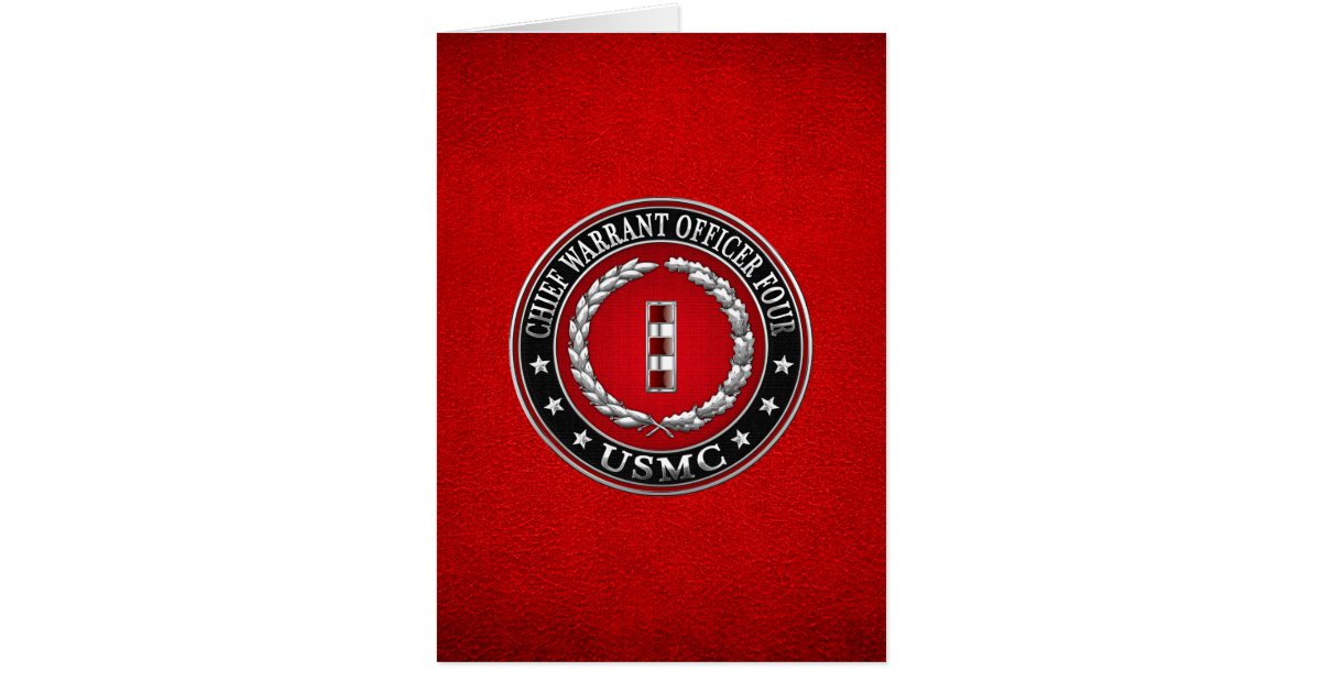 US Marines: Chief Warrant Four (USMC CWO-4) [3D] | Zazzle.co.nz