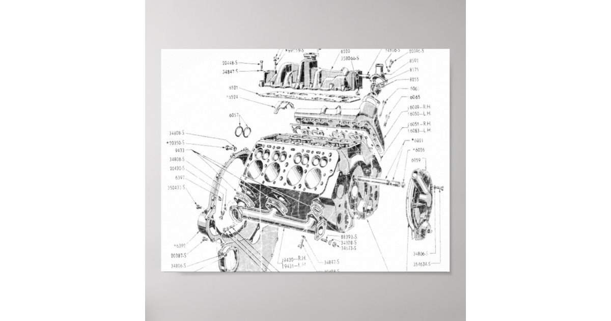 V8 engine poster | Zazzle.co.nz