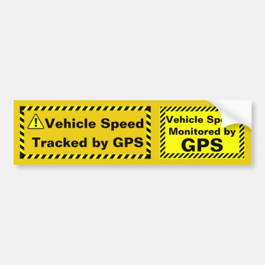 Vehicle Speed Monitored by GPS Dual Sticker | Zazzle.co.nz