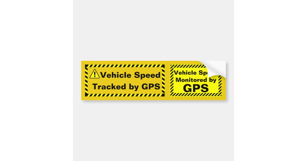 Vehicle Speed Monitored by GPS Dual Sticker | Zazzle.co.nz