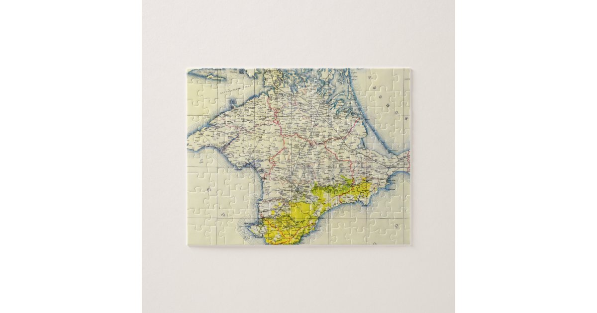Vintage Map of Crimea (1922) Jigsaw Puzzle | Zazzle.co.nz