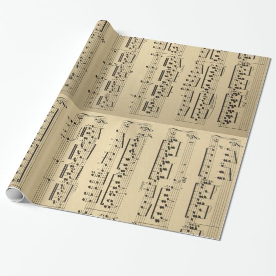 Vintage Music Sheet Wrapping Paper | Zazzle.co.nz