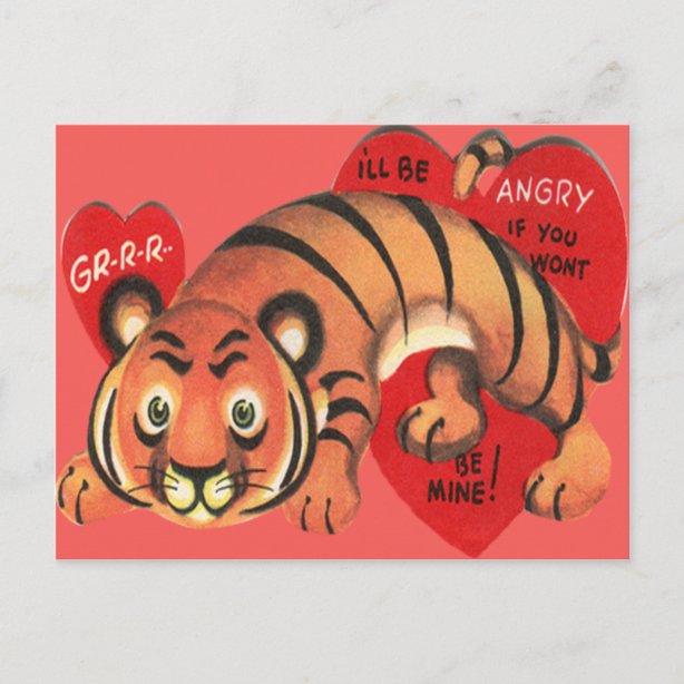 Tiger Valentine Cards | Zazzle NZ