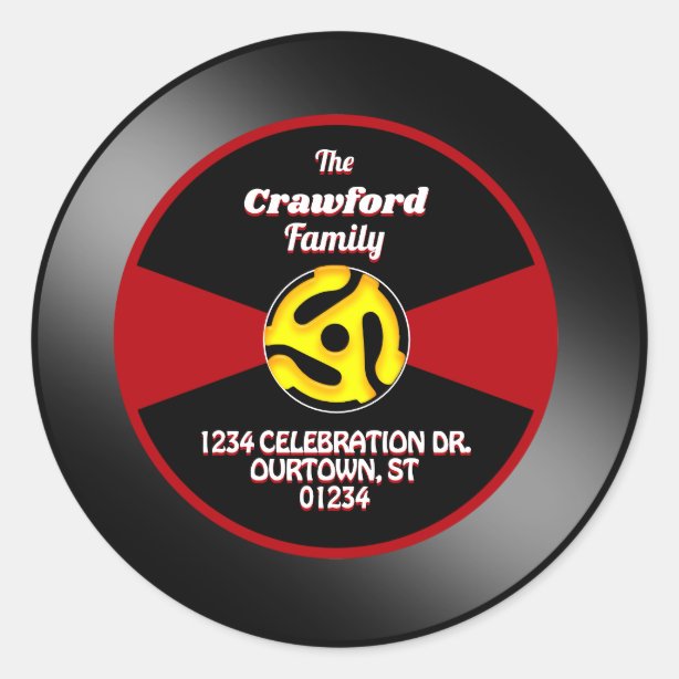 Vinyl Record Stickers | Zazzle NZ