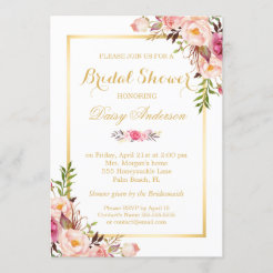 Gold Golden White Invitations | Zazzle NZ