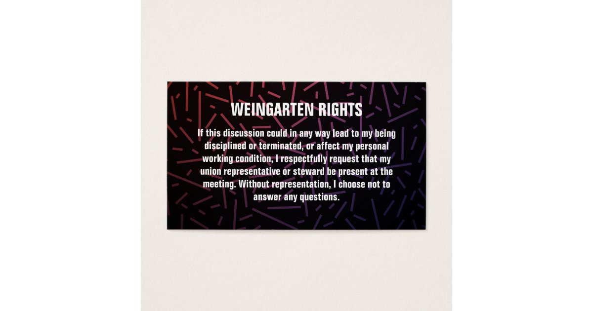Weingarten Rights Business Cards | Zazzle.co.nz