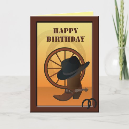 Cowboy Birthday Cards | Zazzle.co.nz