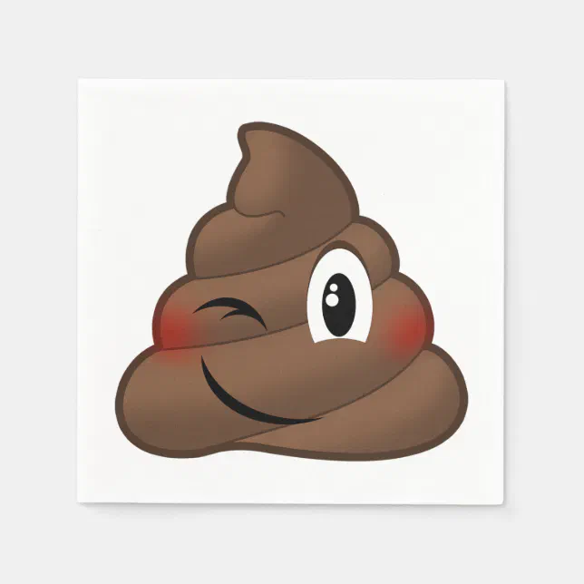 Winking Poop Emoji Napkin | Zazzle.co.nz