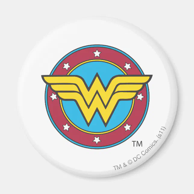 Wonder Woman | Circle & Stars Logo Magnet | Zazzle.co.nz