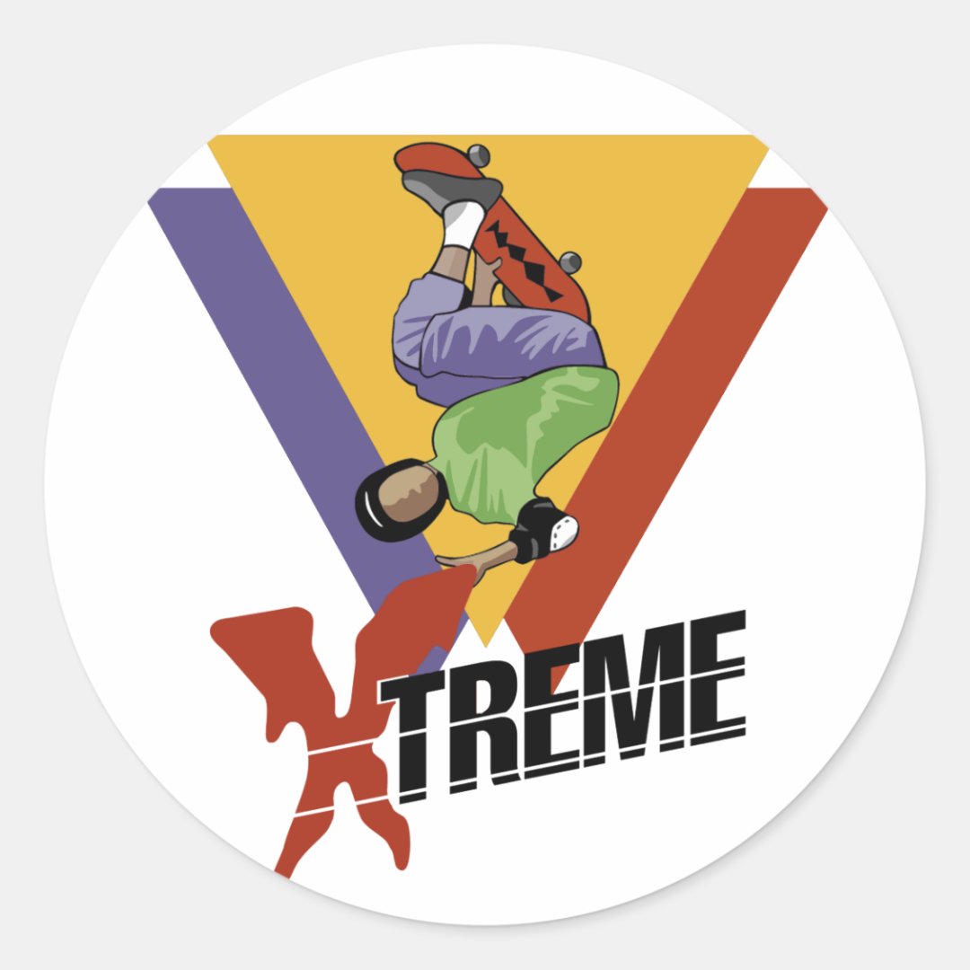 Xtreme Skateboarding stickers | Zazzle.co.nz