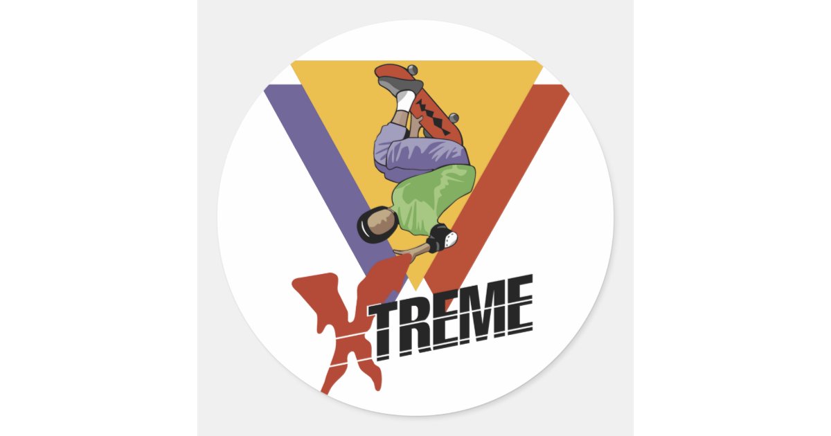 Xtreme Skateboarding stickers | Zazzle.co.nz